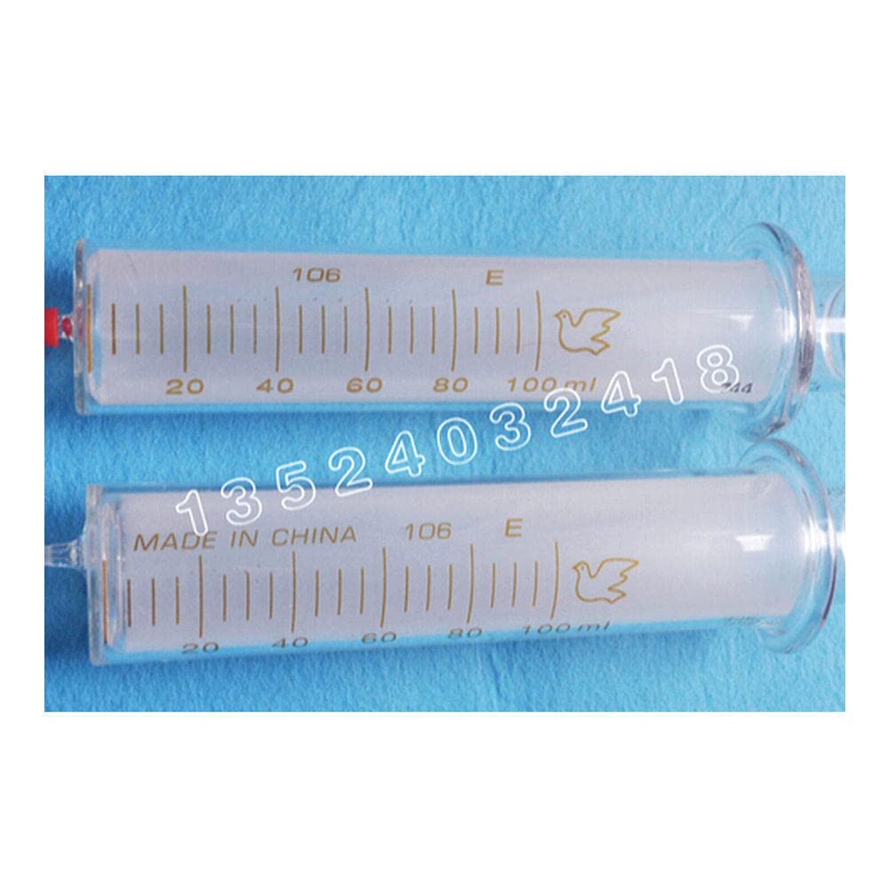 100ML Glass Syringe Injector Sampler Dispensing with Ink Chemical ...