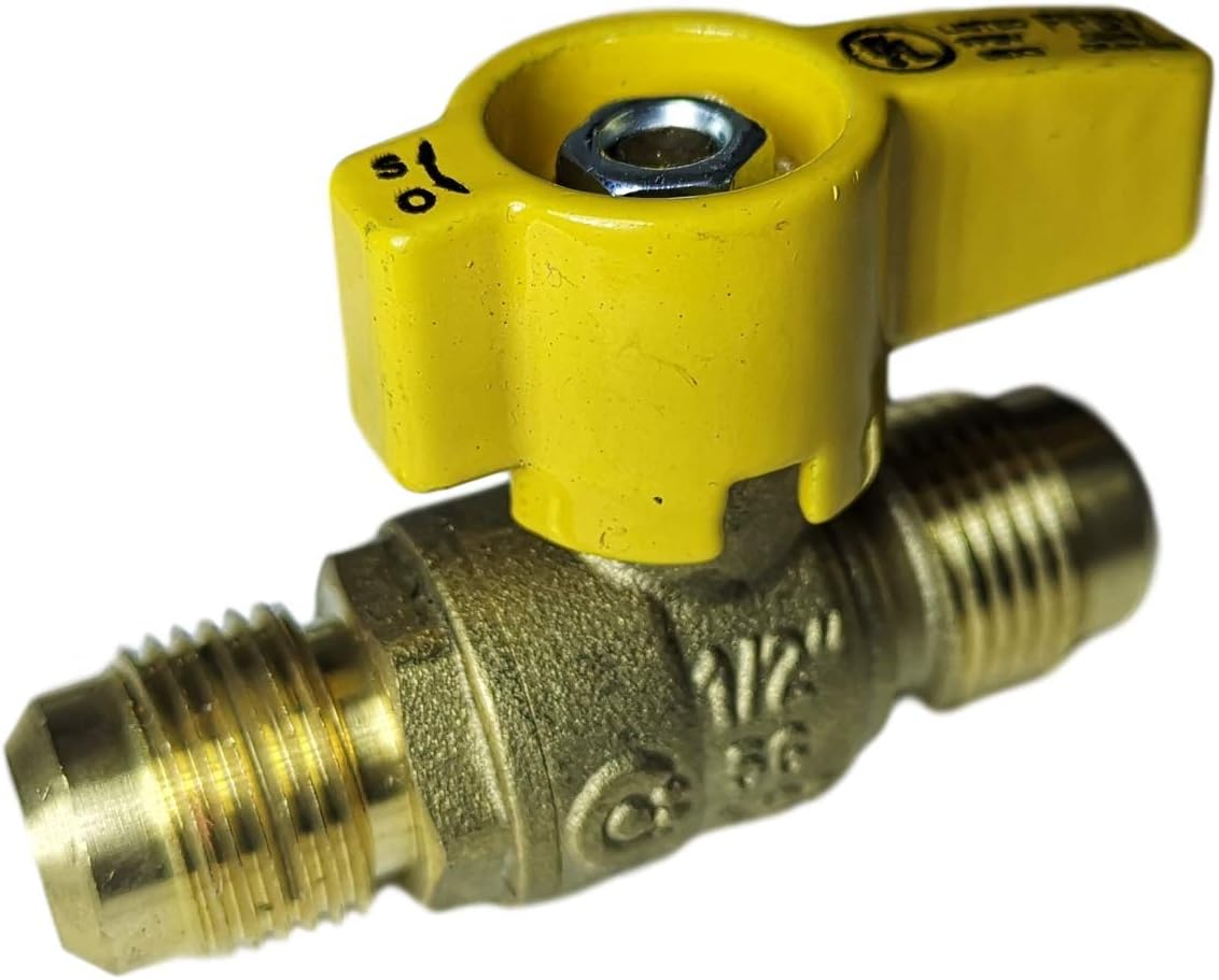 Amazon.com: 2 PIECES XFITTING 1/2" FLARE X 1/2" FLARE GAS VALVE, 1/4 ...