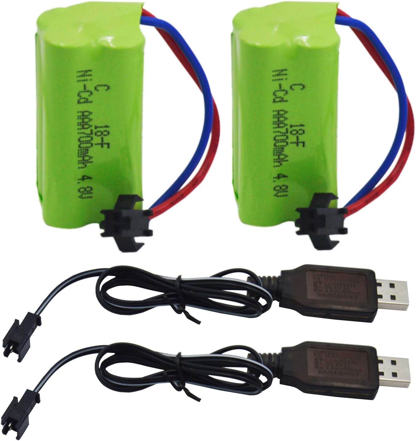Amazon.com: Coonyard (2-Pack) 4.8V 150mAh NiMH Battery Replacement for ...
