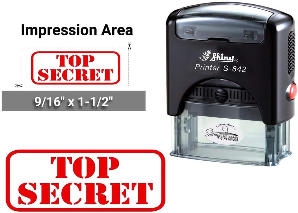 Top Secret - Sellos de goma transparentes con texto en inglés «Color ...