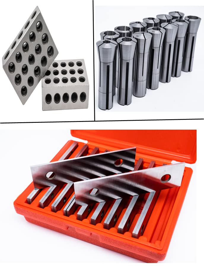 Pair 1" x 2" x 3" 1-2-3 Blocks 23 Holes And 1/8" 10 Pairs Parallel And ...