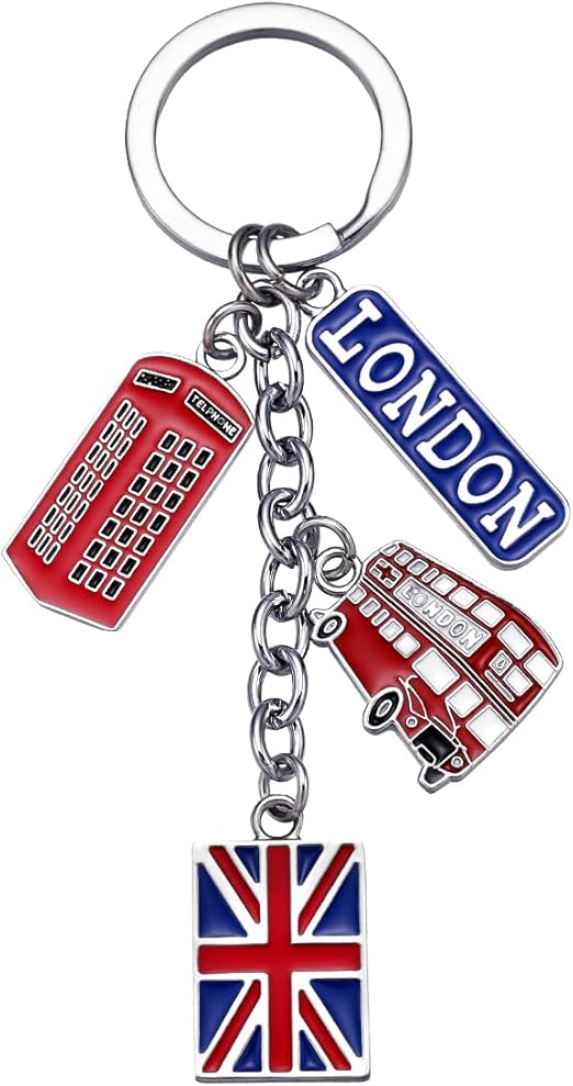 PACKOVE UK Flag Metal Keychain London Souvenir Keychains Union Jack ...