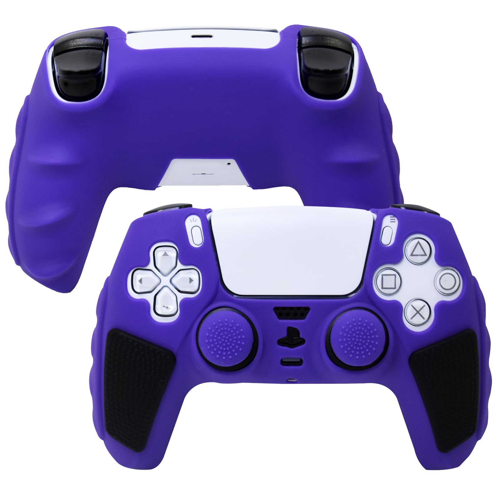 Amazon.com: LUNISSILY Purple Anti-Slip PS5 Controller Skin,Soft Thicken ...