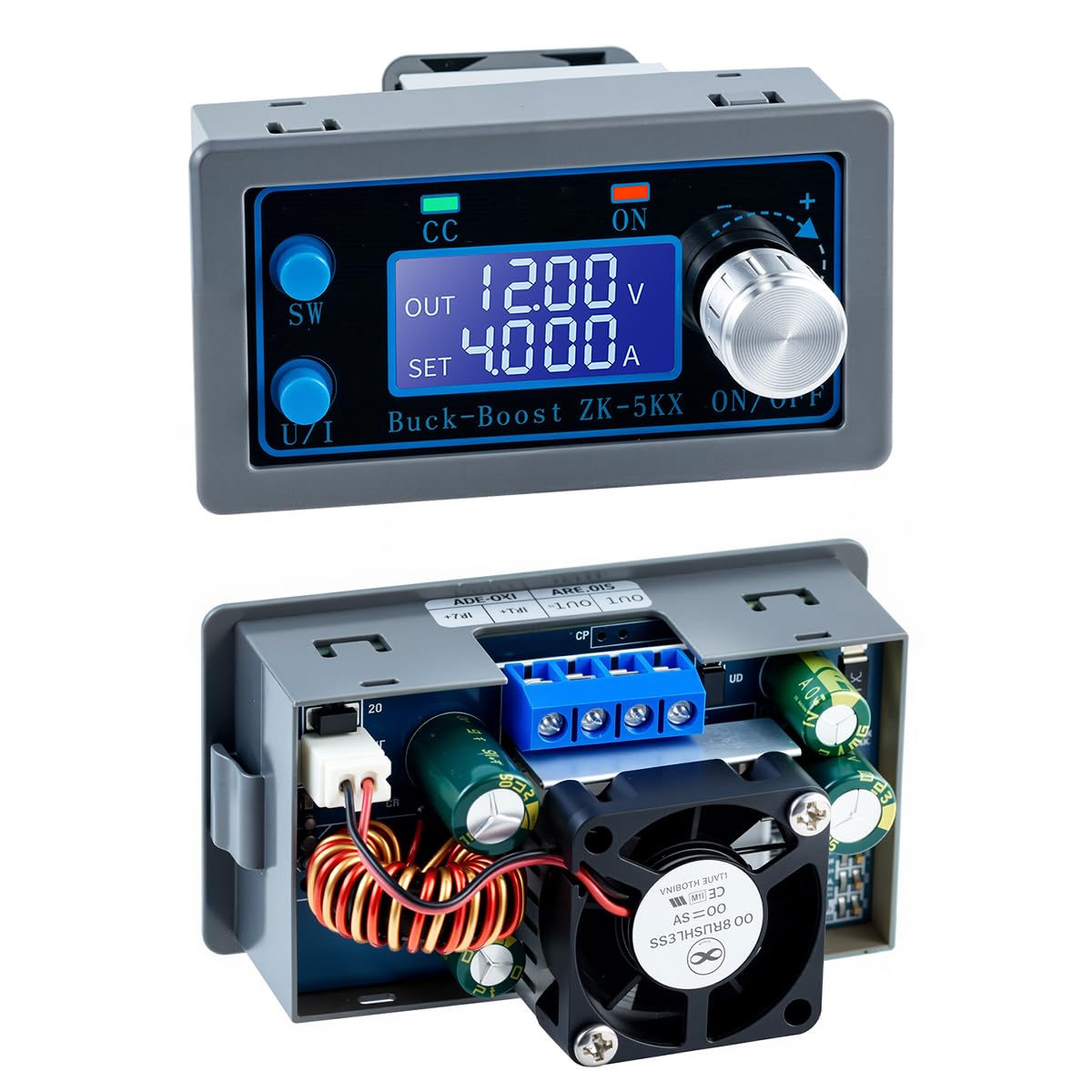 Snapklik.com : DC DC Buck Boost Power Converter CC CV 0.6-36V 5A 5V 6V ...