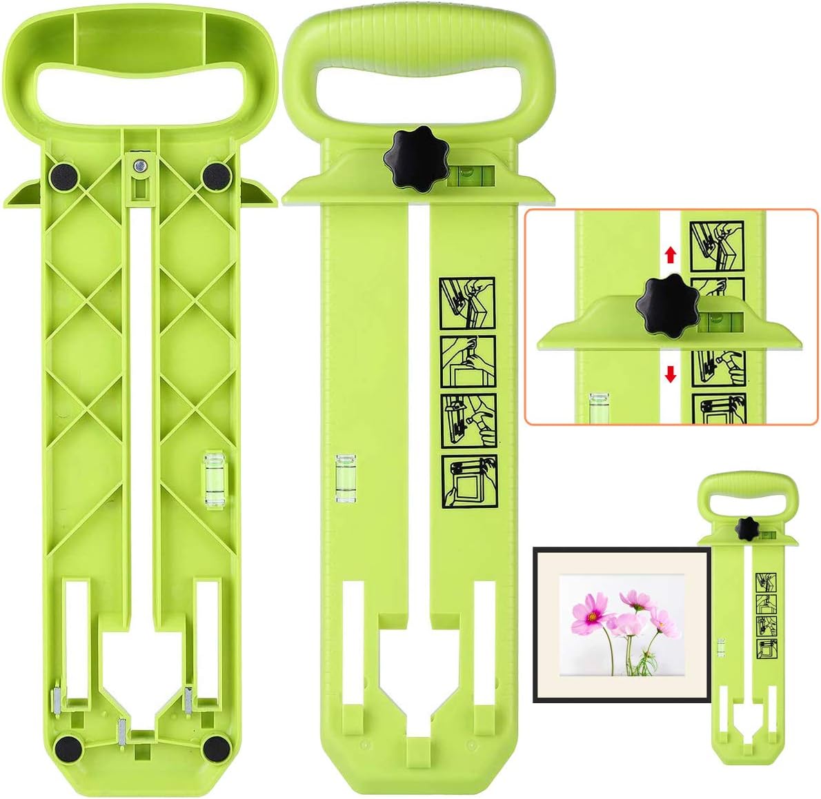 2021 New Upgrade Picture Hanging Tool, Picture Frame Hanger Tool with ...