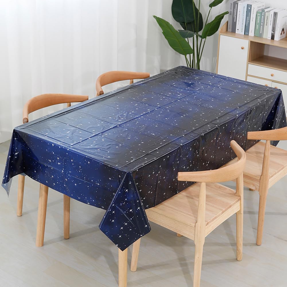 Amazon.com: 2 Pack Plastic Tablecloths Disposable Plastic Table Covers ...