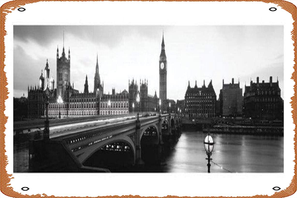 Amazon.com : Muecddoa Retro Metal Sign Pyramid London England Art ...