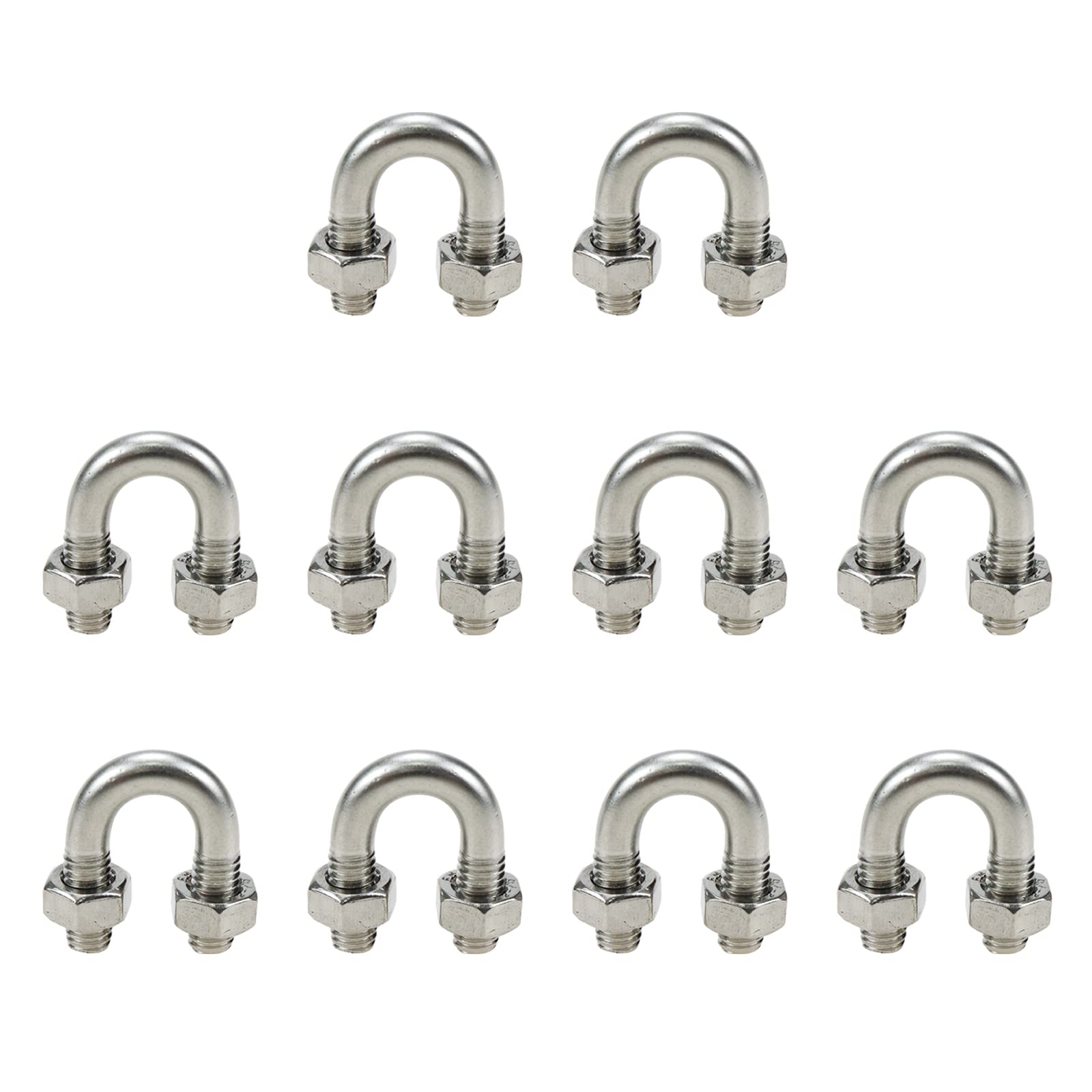 Snapklik.com : 10Pcs M6x8 304 Stainless Steel U-Bolt Fastener For 8mm ...