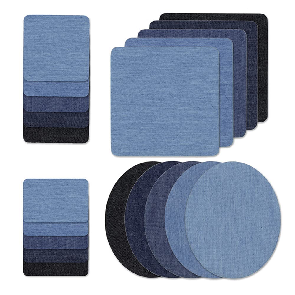Amazon.com: Denim Patches for Inside Jeans 30PCS, Iron on Denim Patches ...