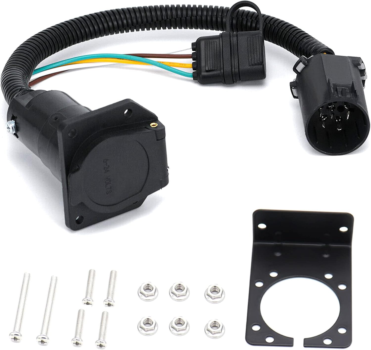 Amazon.com: MOCW Multi-Tow USCAR 7-Way Blade, 4-Way Flat Vehicle-Side ...