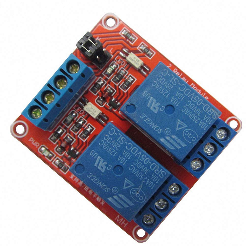 5V 2 Channel 2 Road Relay Module with Optocoupler Isolation Supports ...