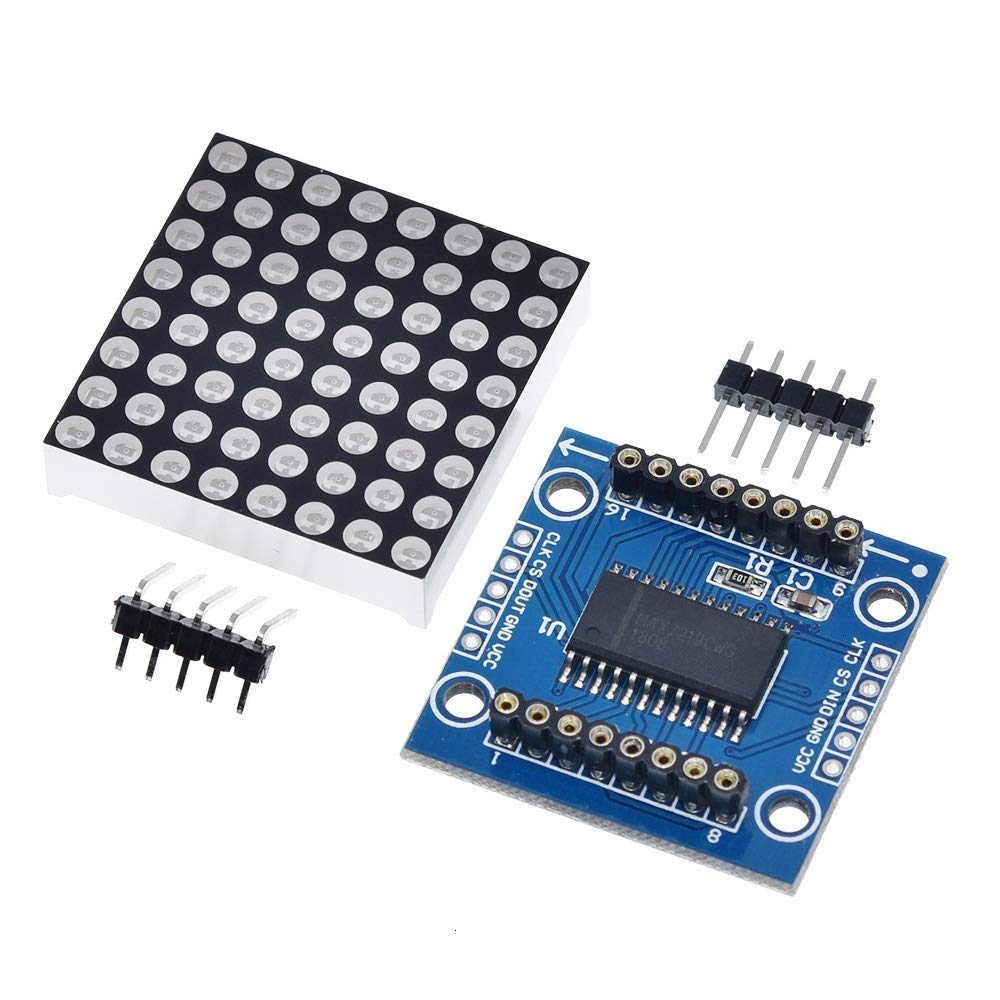Youmile 2pack Max7219 8×8 Dot Matrix Single Red Light Mcu Control Led Display Module For Arduino