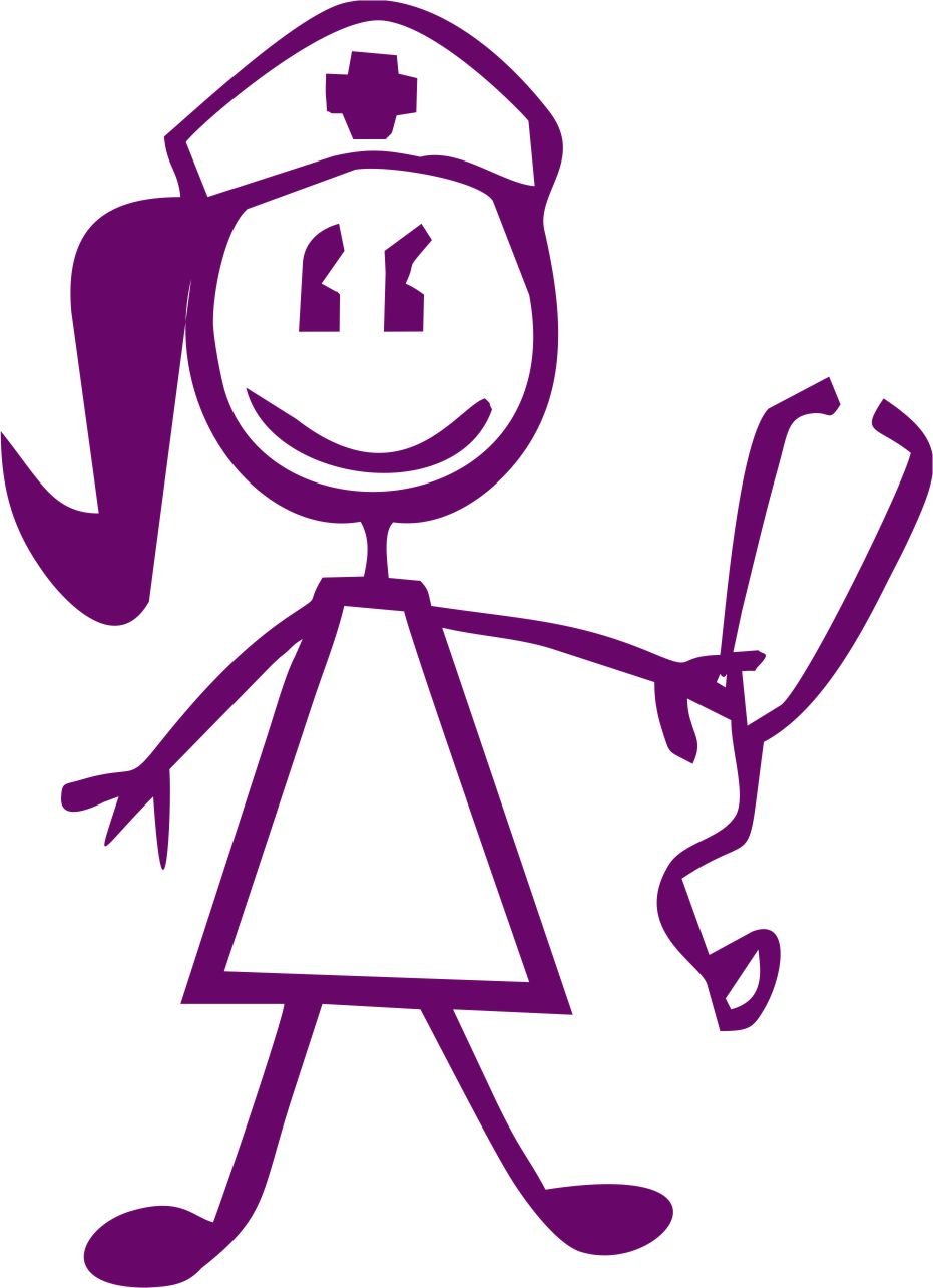 Nurse Stick Figure Free Vectors | Stick Figure Worried About Nursing