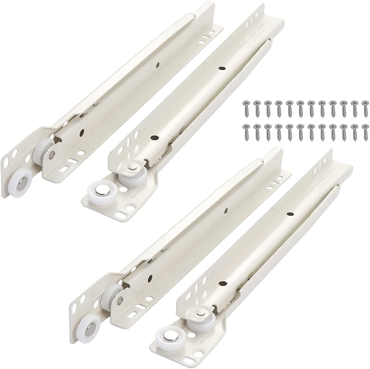 Amazon.com: 2-Pair Heavy Duty Metal Slides Rails Cabinet Drawer Runners ...