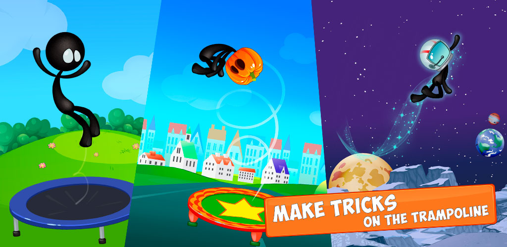 Trampoline Stickman Jumper Flip: Sport Challenge Gymnastics Game:Amazon ...