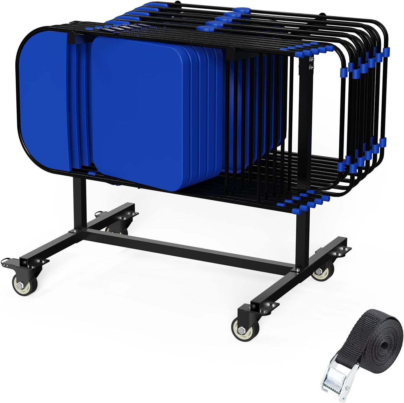 Amazon.com: Folding Chair Cart, Small-sized Chair Storage Cart With 3In ...