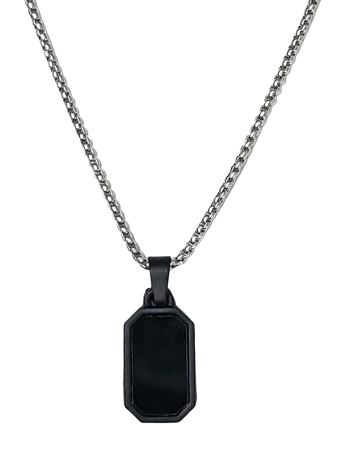 Buy ETANA Mens pandant chain|Black colour Locket for boys|stainless ...