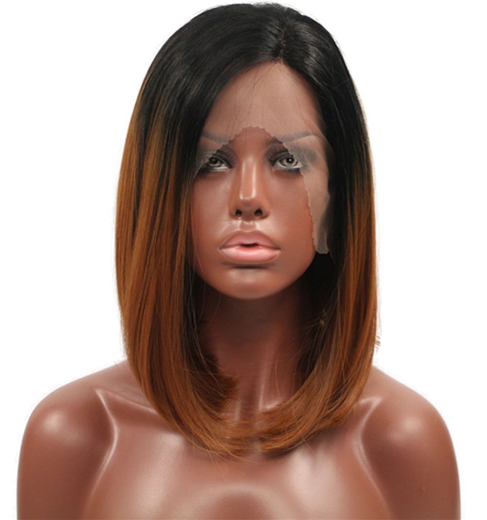 Amazon.com : Deifor Shoulder Length Straight Black Ombre to Dark Brown ...