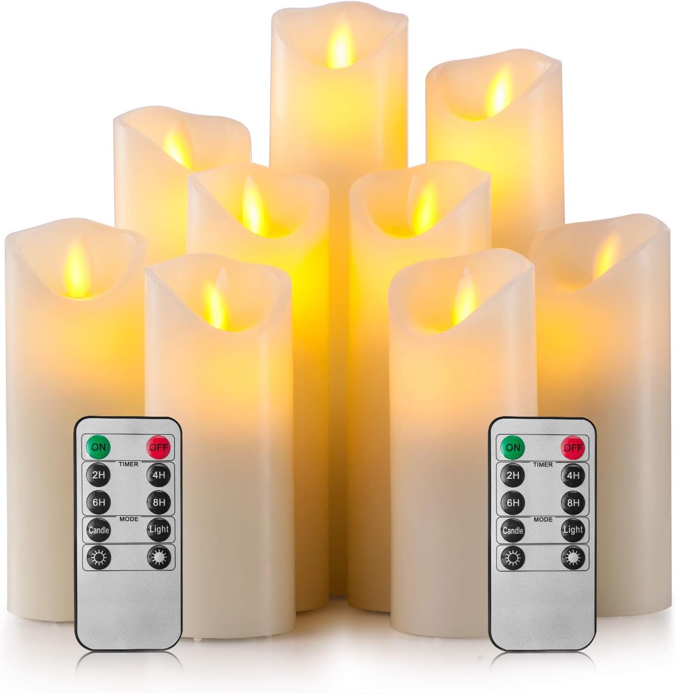 Amazon.com: Enpornk Flameless Candles Led Electric Ivory Real Wax ...