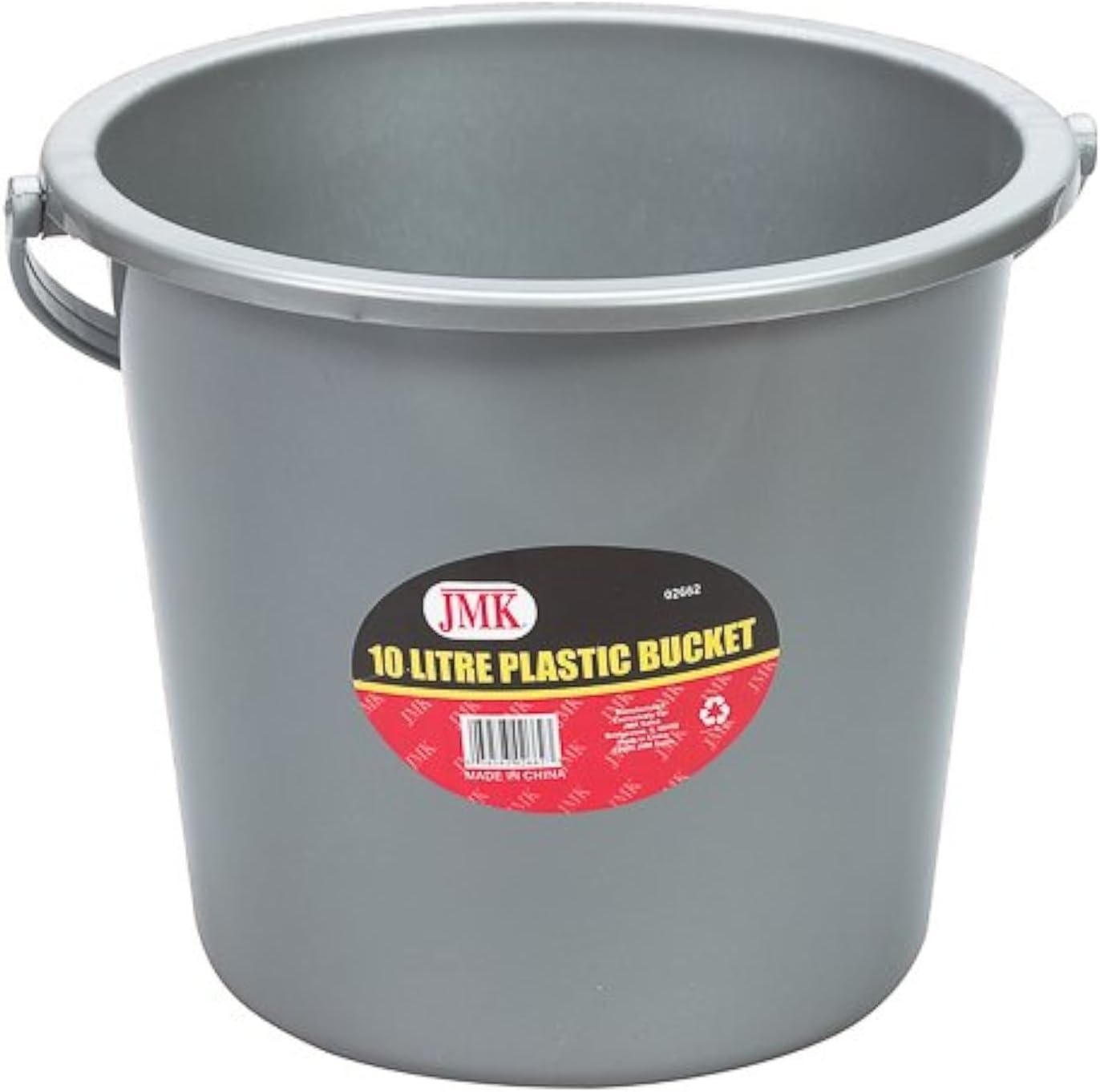 Amazon.com: Bucket With Handle 10 L Gray Plastic TYG4729 IIT Bucket ...