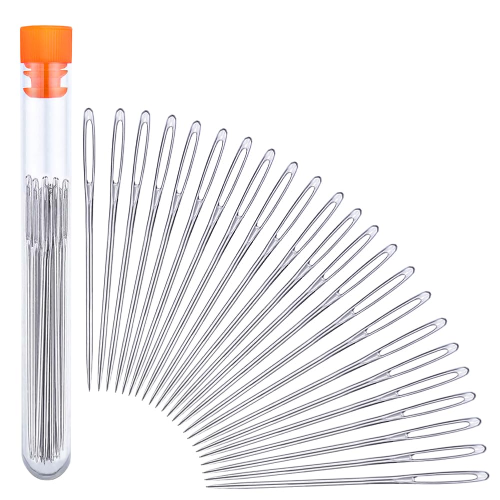 Snapklik.com : Large Eye Sewing Needles, 2.05 Inch Sewing Sharp Needles ...