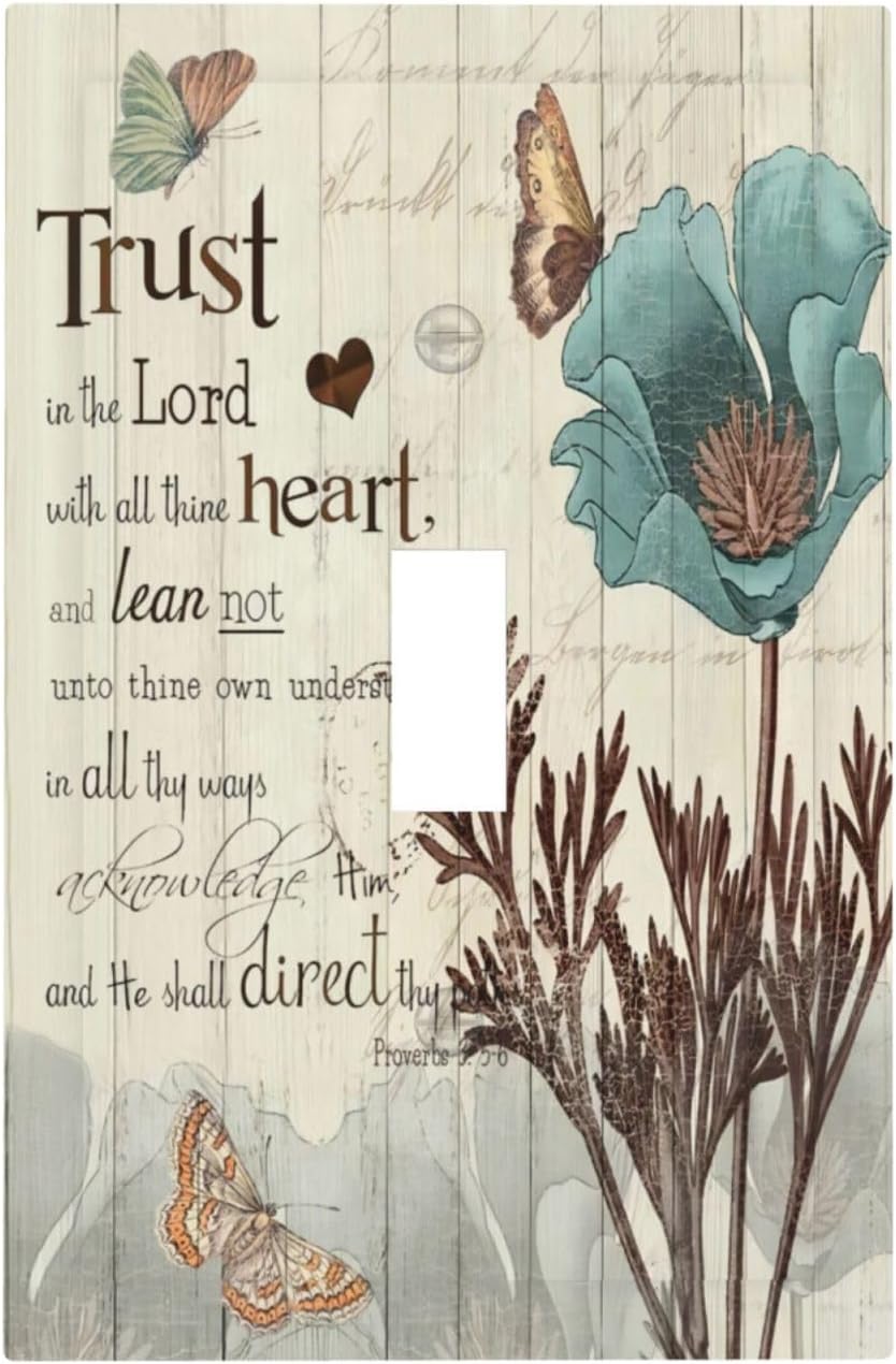 Teery-YY Christian Religious Bible Verse The Lord is My Rock Pattern ...