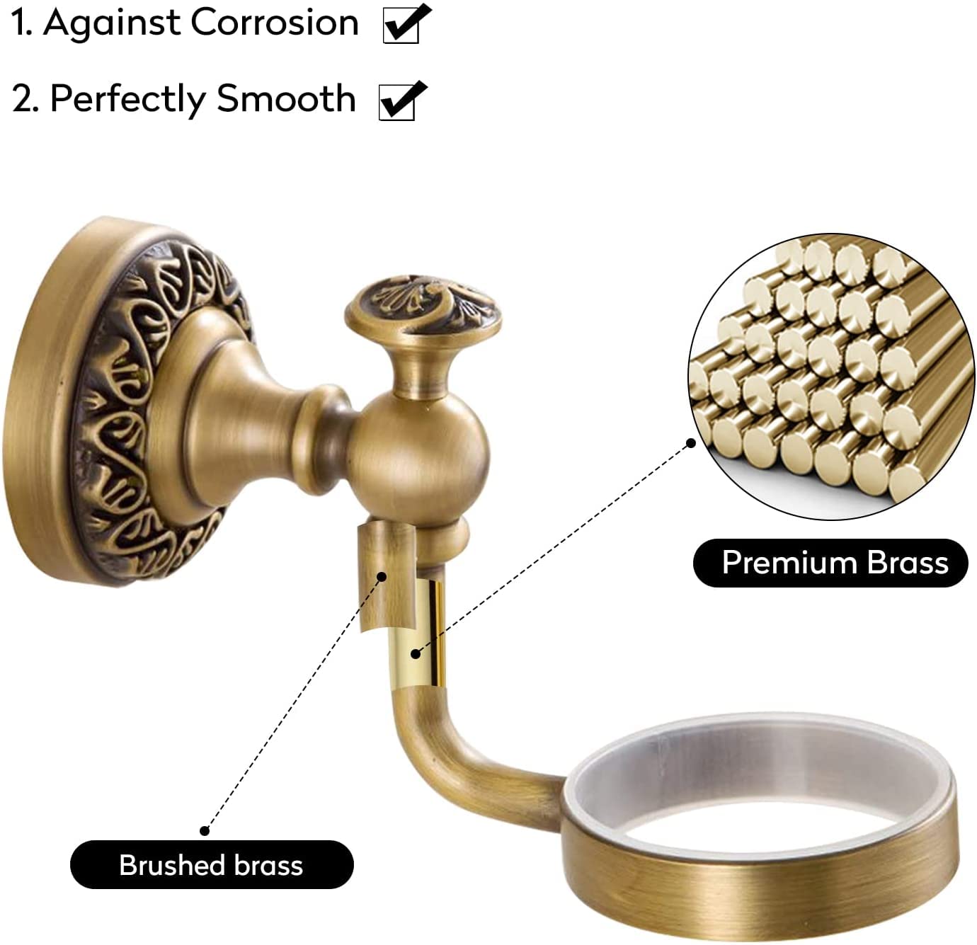 Leyden Antique Brass Soap Dispenser,Wall Mount Hand Soap Pump Bathroom ...