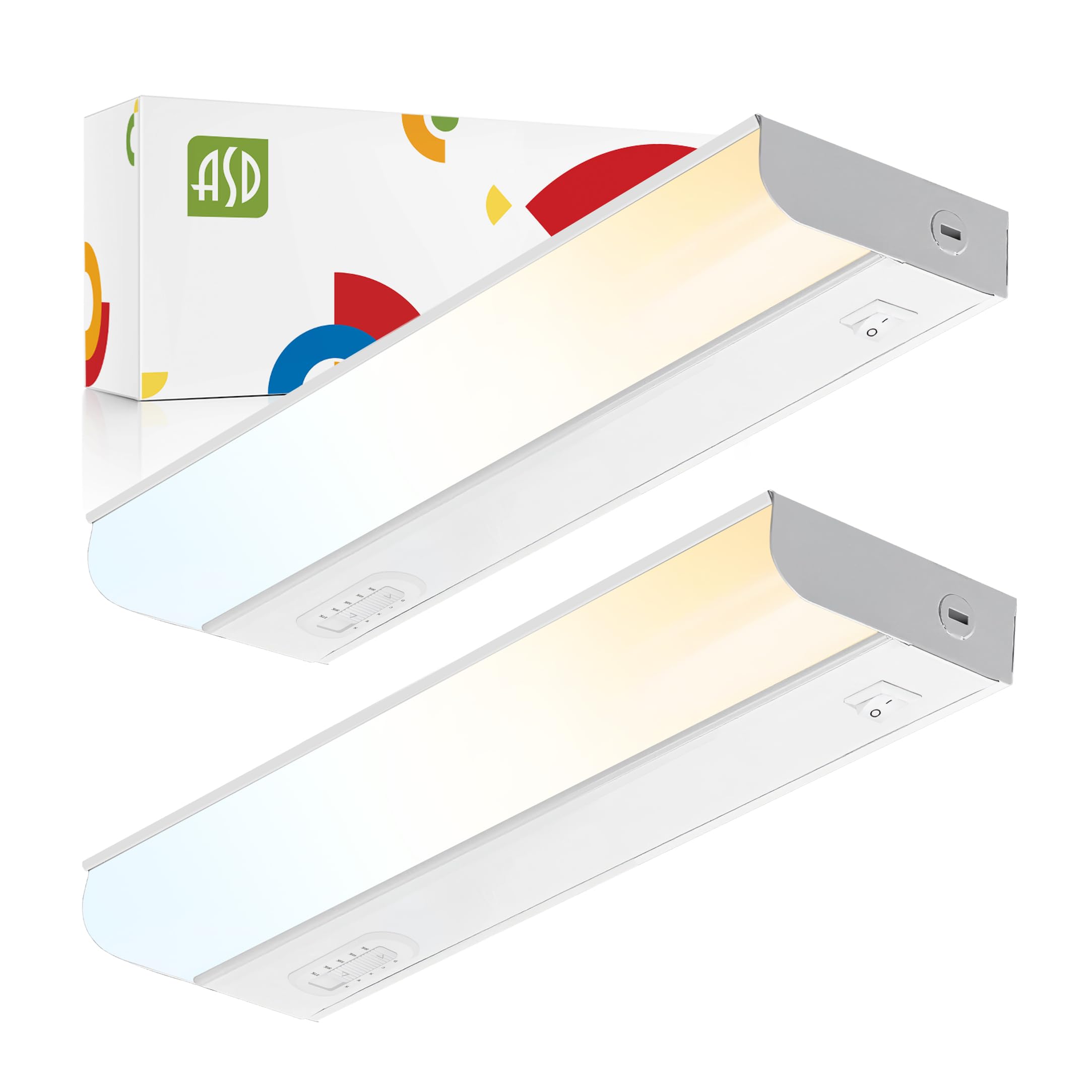 ASD 12 Inch LED Under Cabinet Lighting Hardwired, On/Off Switch, 5 ...