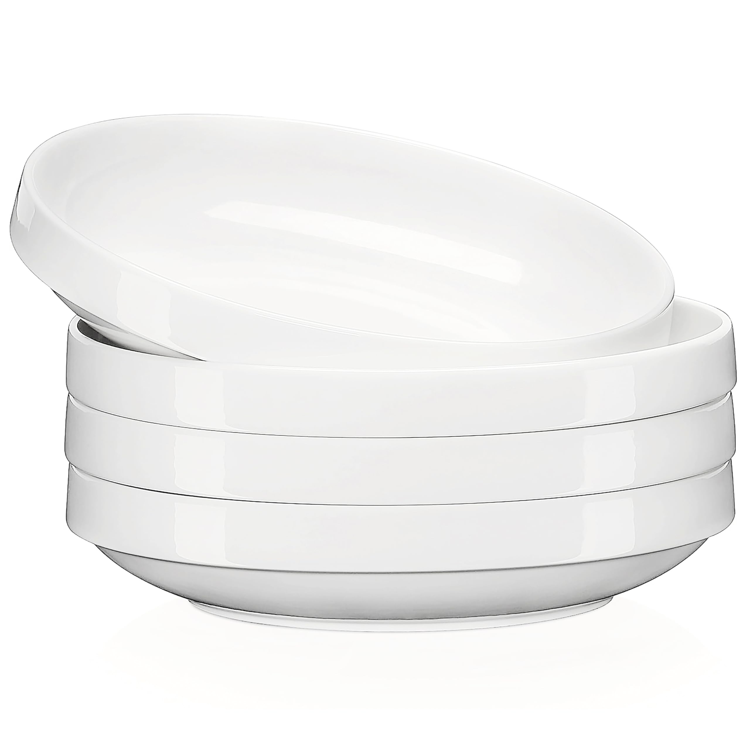 famiware Nebula Pasta Bowls for 4, 8.75" Salad Bowl Sets, Large Wide ...