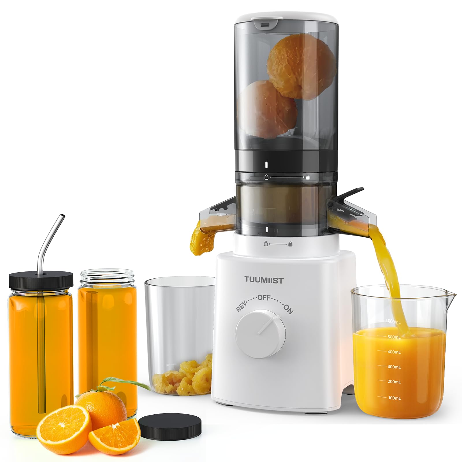 Amazon.com: Cold Press Juicer with 8 Juice Bottles - Masticating Juicer ...