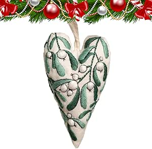 Amazon.com: DIY Heart Embroidery Christmas Decoration, Hand Embroidery ...
