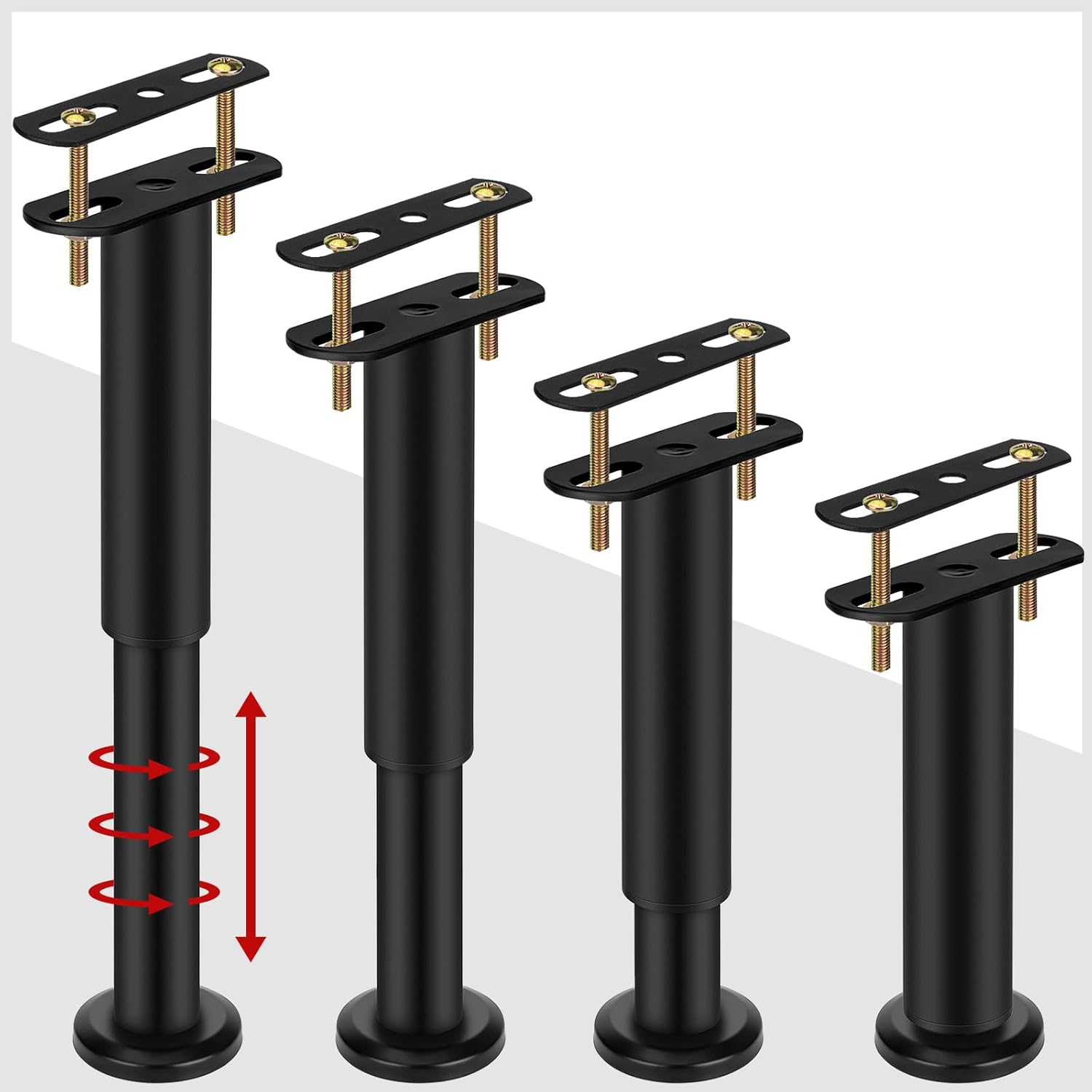 Amazon.com: KONIGEEHRE Upgraded 4PCS Adjustable Height Bed Support Legs ...