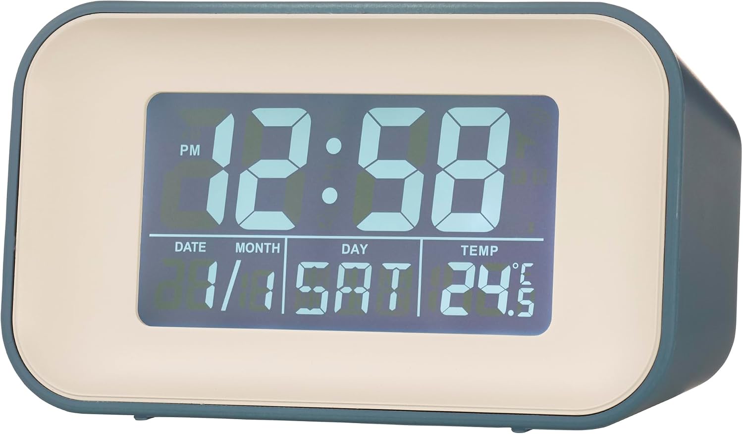 Acctim 15869 Alta blue alarm clock with indoor temperature : Amazon.co ...