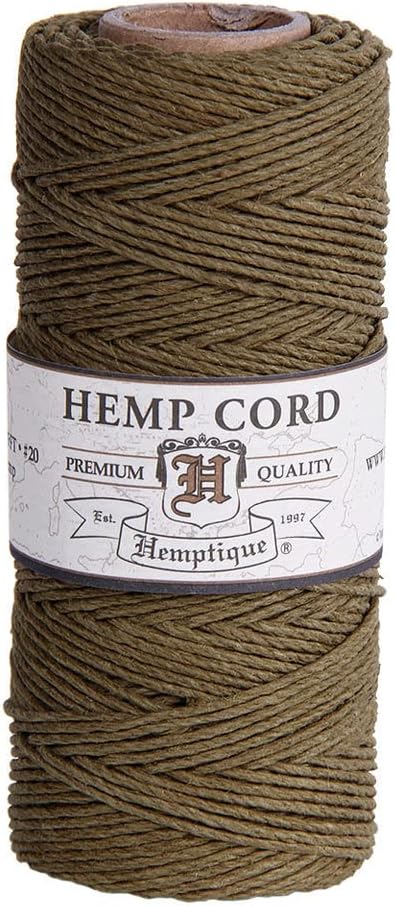 Amazon.com: Hemptique #20 Hemp Cord Spool - Polished Colored String for ...