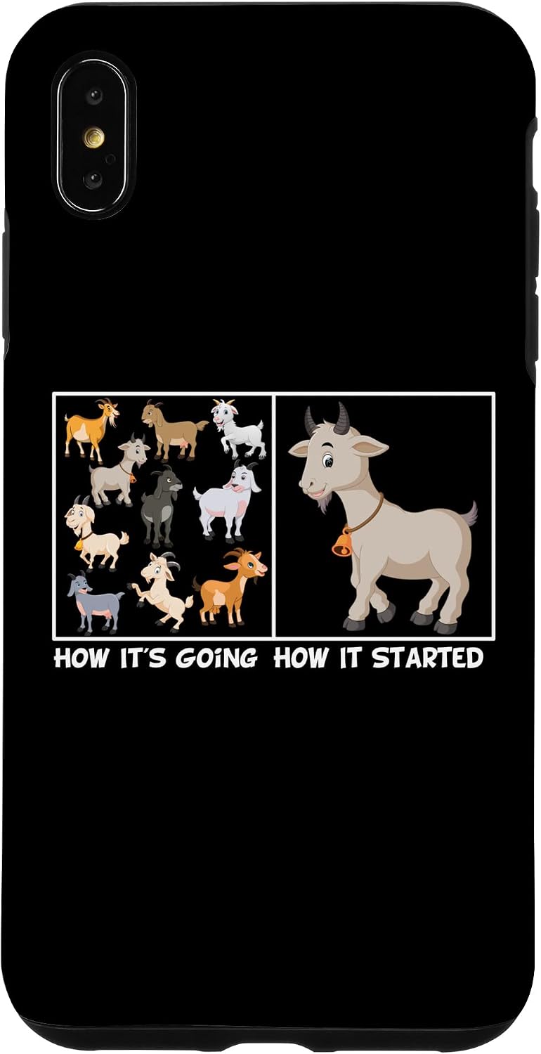 Amazon.com: iPhone XS Max How It Started How It's Going Goat Livestock ...