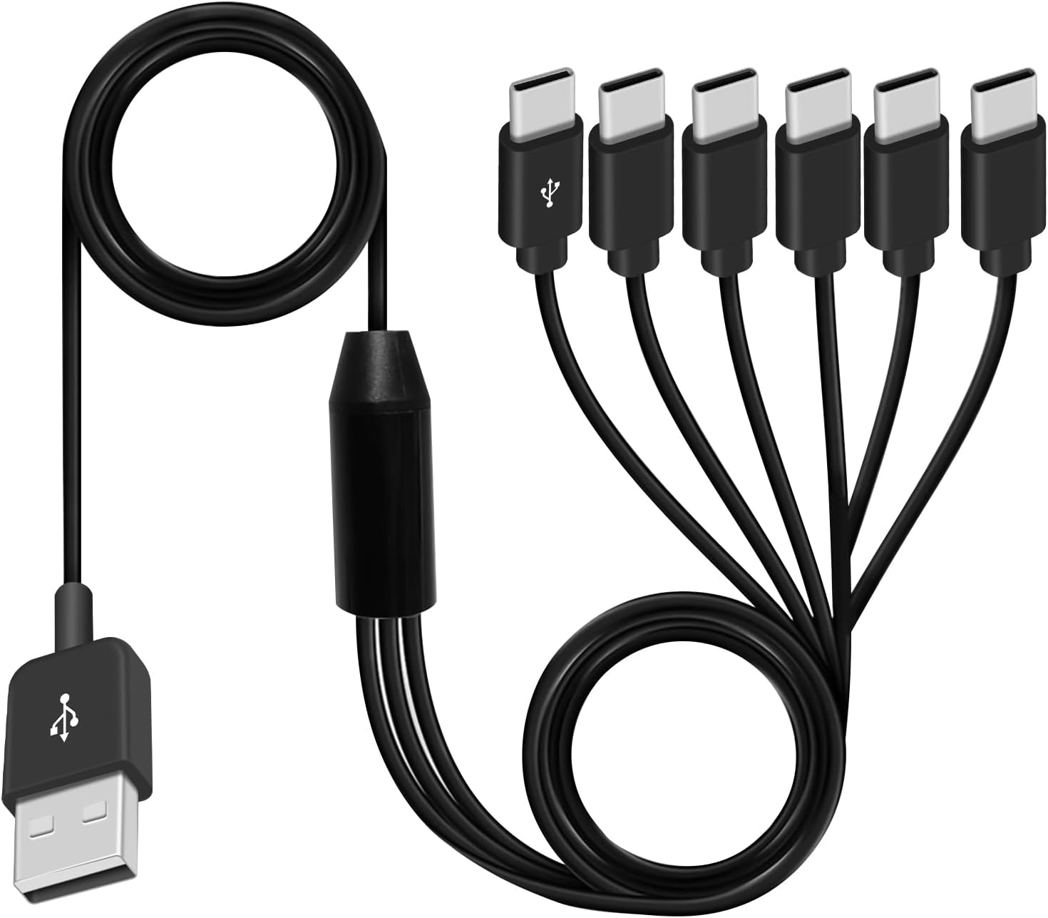 Poyiccot USB A to USB C Splitter Cable, Multi USB C Splitter Cable, 6 ...