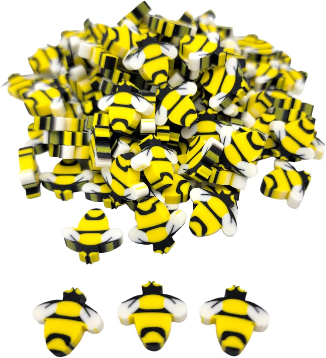 Amazon.com: Fun Express Busy Bee Erasers for Kids bulk- 24 Pencil ...