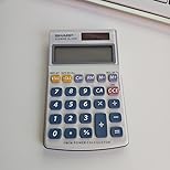 Sharp EL-250S Taschenrechner (8 Stellen, Solar- und Batteriebetrieb) Weiß : Amazon.de ...