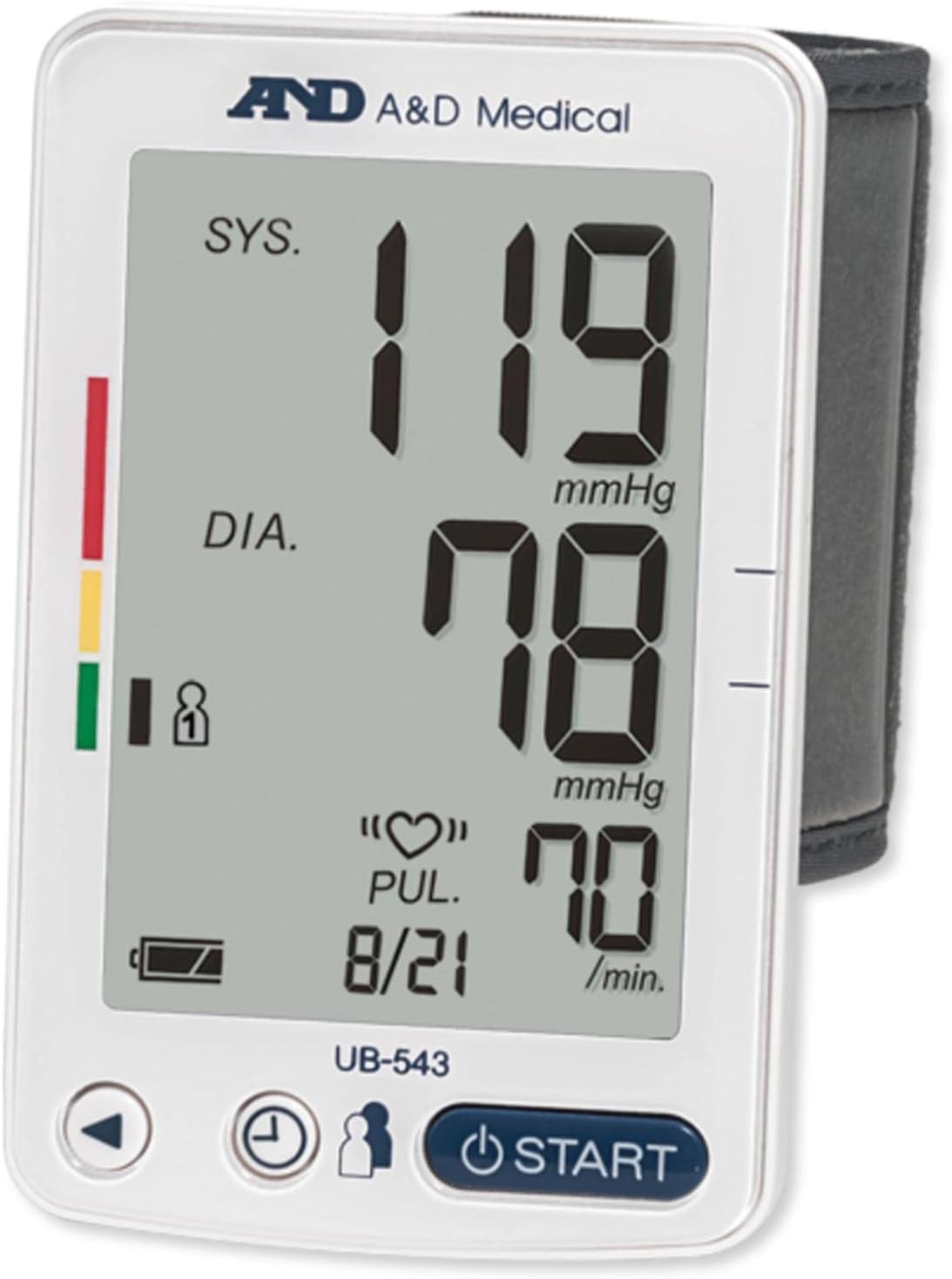 Amazon.com: A&D Medical Wrist Blood Pressure Monitor for 2 Users (UB ...