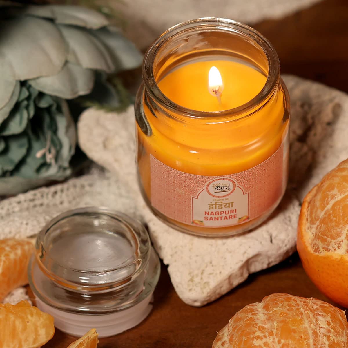 Tara Scented Candle-Fruits Of India-Nagpuri Santre Orange Aromatherapy ...