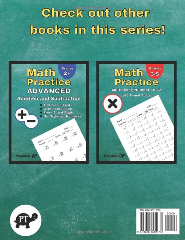 Snapklik.com : Math Practice - Addition And Subtraction: 100 Timed Tests