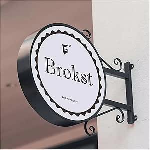 Amazon.com : Round LED Signs Outdoor Lightbox, Open Sign Self-Custom ...