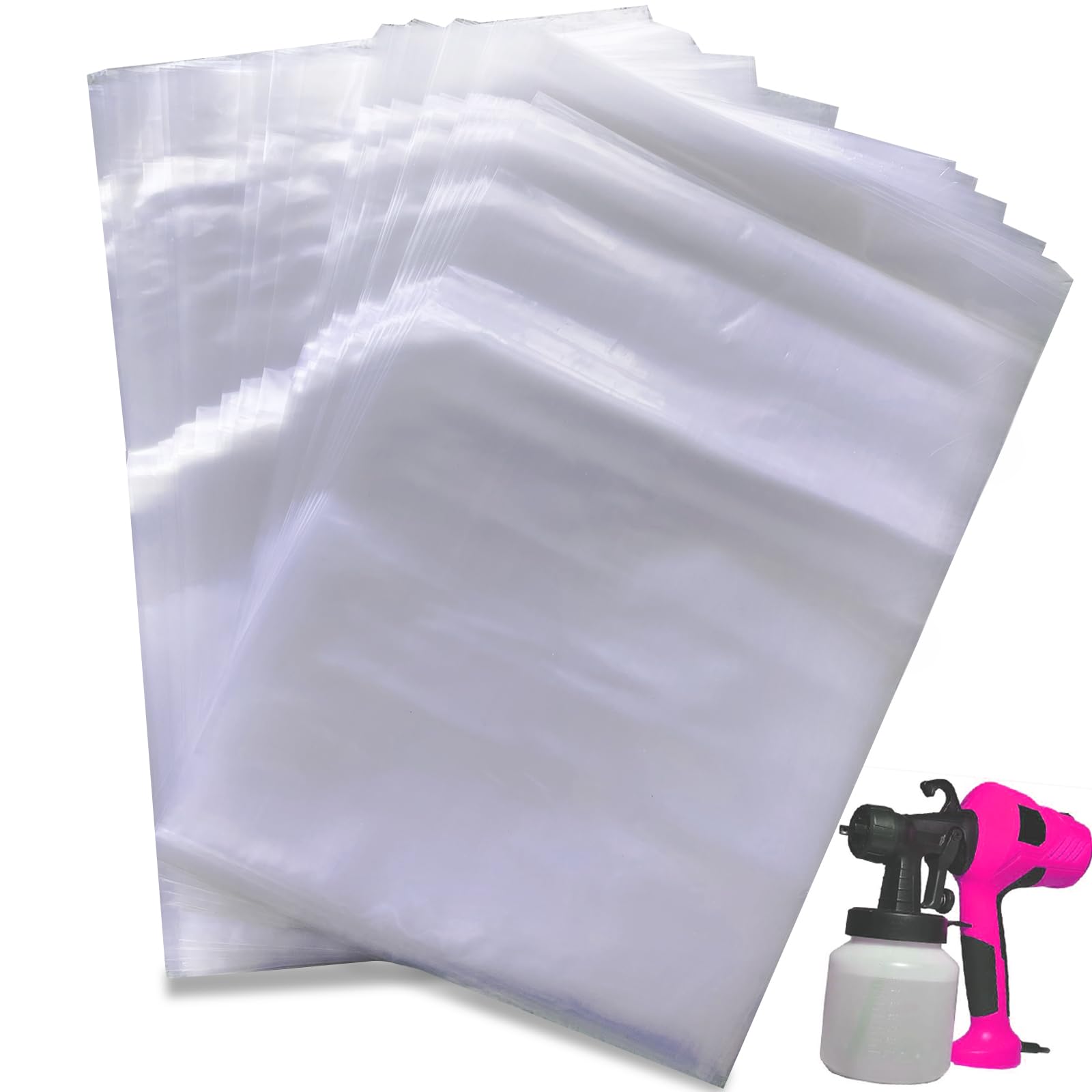 Amazon.com : Paint Sprayer Cup Liners, 7.8 x 11.8 Inch Transparent ...