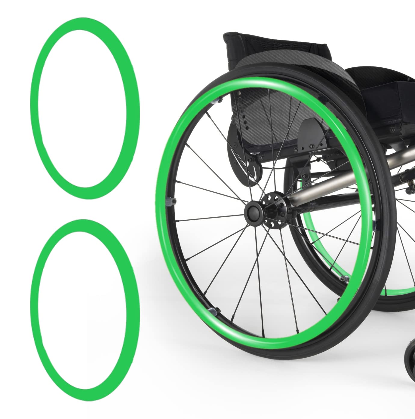 Wheelchair Wheel Hand Grippers 24" Q Grip Wheelchair Handrims