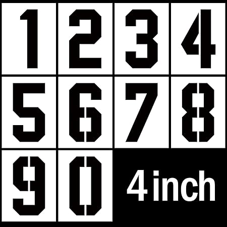 Amazon.com : 4 Inch Number Stencils Plastic Number Stencils Reusable ...