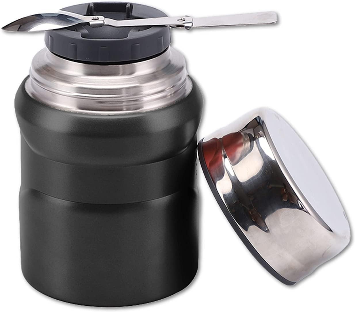Food Flask for Hot Food, Vacuum Insulated, Free Folding Spoon, 500ML ...