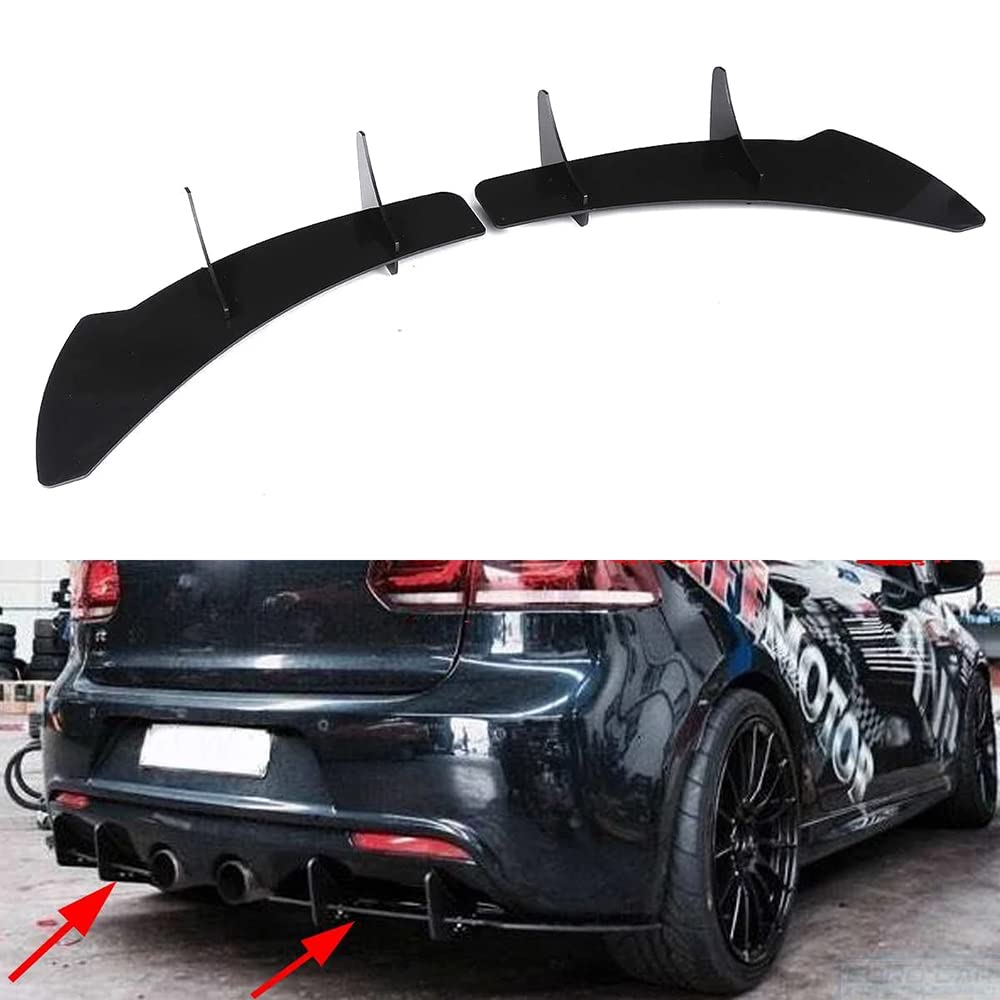 Buy LEELLY Car Rear Bumper Splitter Lip Diffuser Body Kit Spoiler ...