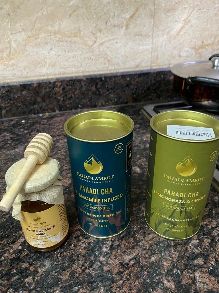 Pahadi Amrut Chamomile Infused Tea, 90 gms | Luxury Kangra Green Tea ...