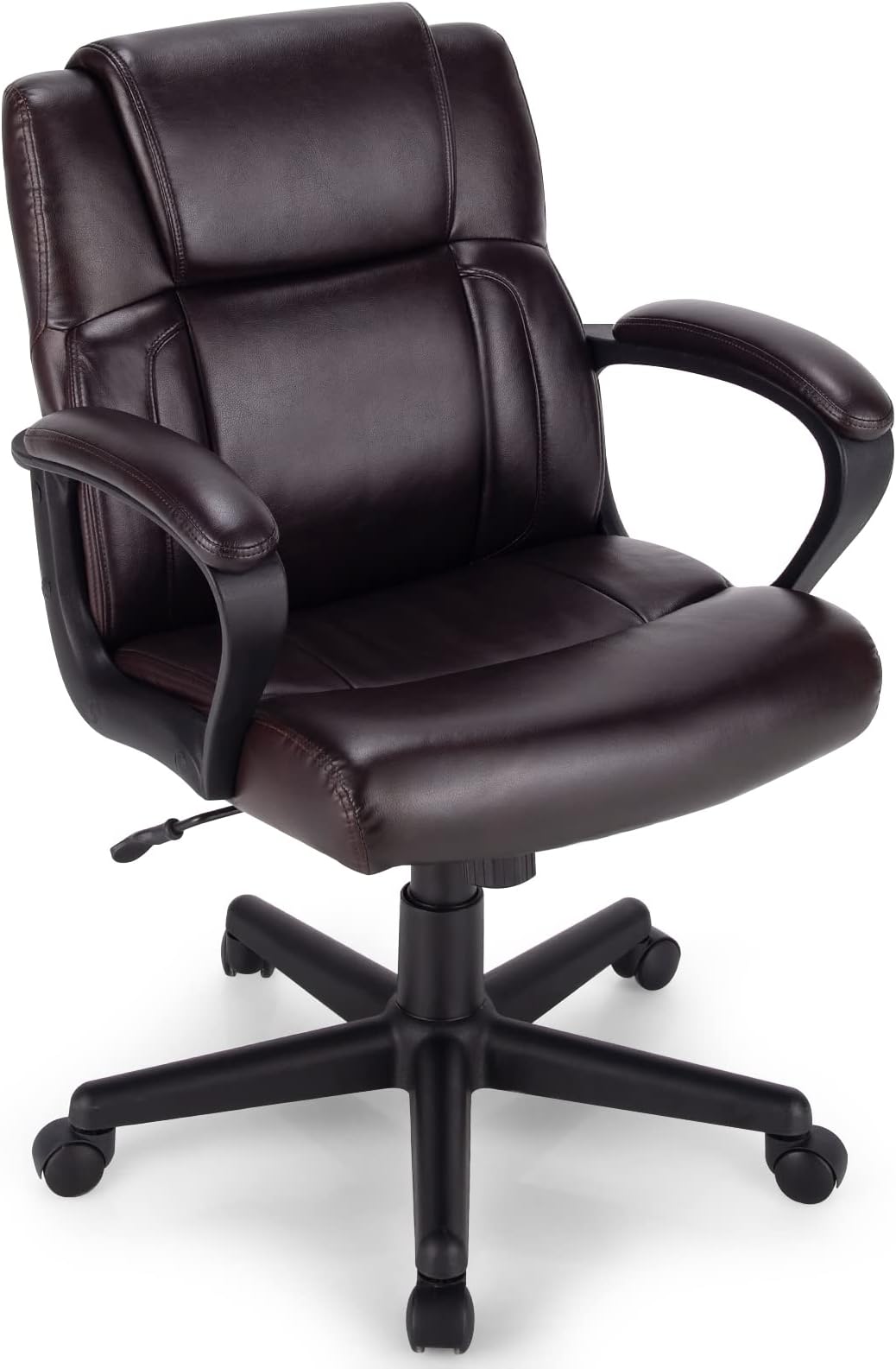 IDEAL 365 Office Fabric Operator Chairs 2 lever PCB (Black, Fixed Arms ...
