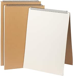 Amazon.com: MUKCHAP 3 Pack A3 Sketchbook, 16.5 x 11.7 Inch Top Spiral Bound Sketchpad, 30 Sheets ...